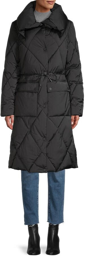 DKNY Diamond-Quilted Coat - ShopStyle
