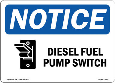 SignMission Diesel Fuel Pump Switch Sign - ShopStyle Home Office