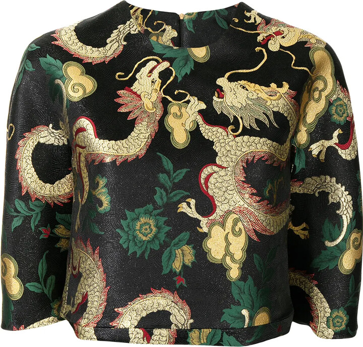 Isabel Sanchis Dragon-Brocade Top - ShopStyle