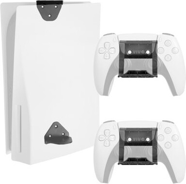 Vivo 2-in-1 (Wall & Desk) Mount Designed for PS5 + 2 Controller Mounts ...