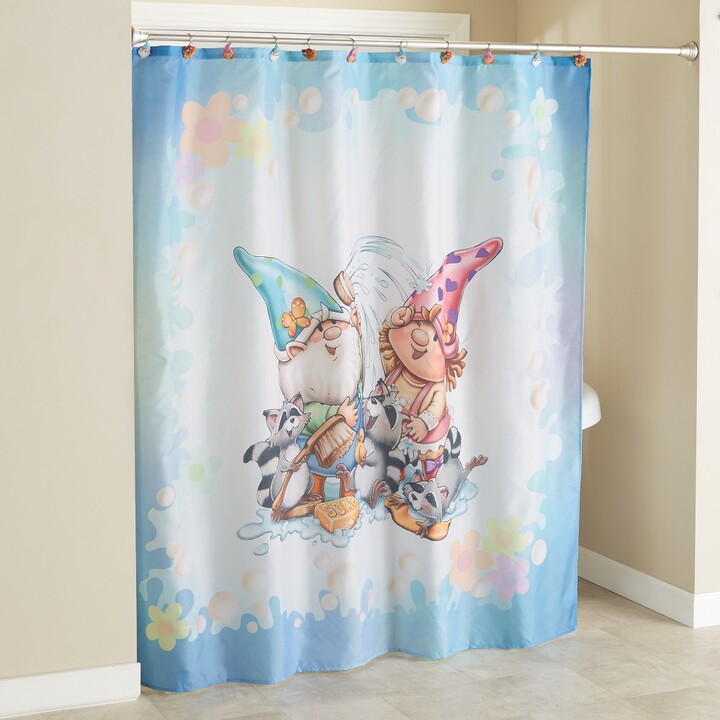 The Lakeside Collection Lakeside Gnome Shower Curtain - Country Style ...