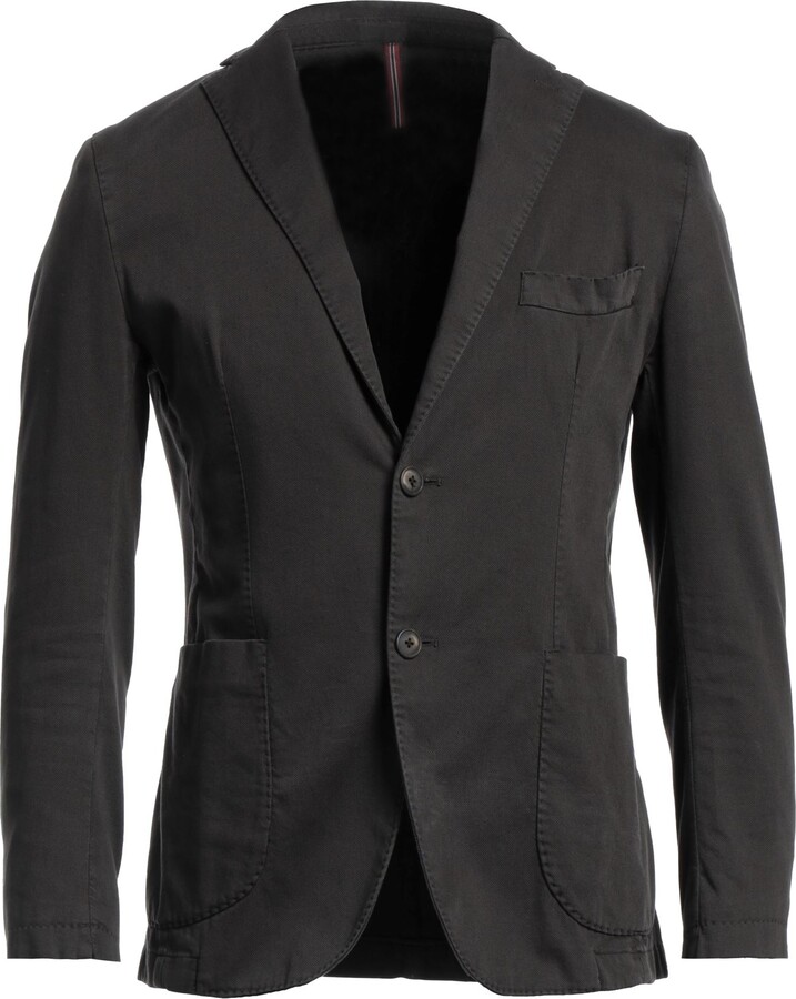JERRY KEY Suit Jacket Dark Brown - ShopStyle Wool Coats