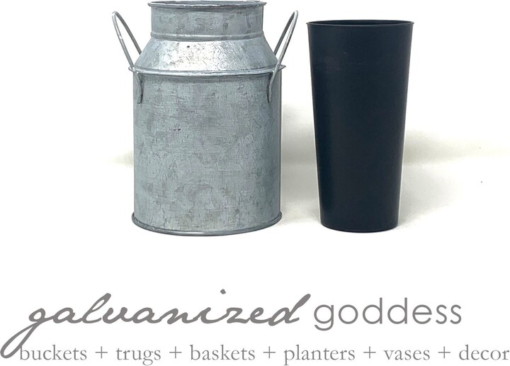Etsy Farmhouse Water Jug, Milk Pail, Galvanized Flower Vase, Insert ...