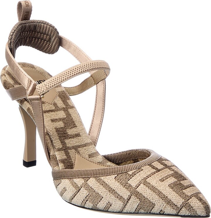 Fendi Colibri Ff Jacquard Slingback Pump - ShopStyle