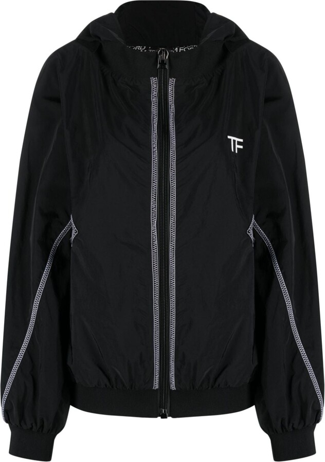Tom Ford Contrast-Stitch Hooded Track Jacket - ShopStyle