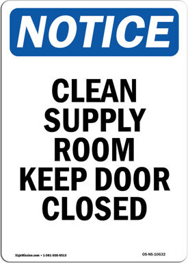 SignMission Clean Supply Room Keep Door Closed Sign - ShopStyle Home Office
