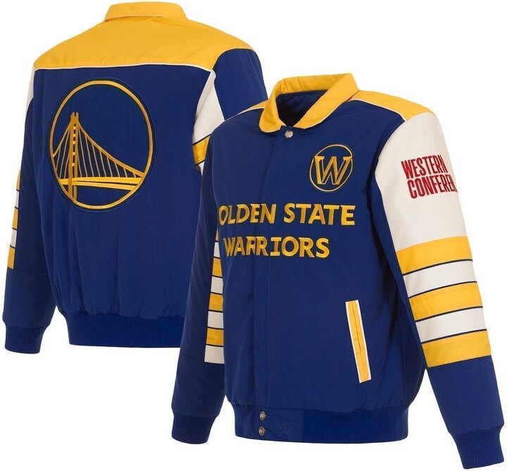 Men's JH Design Royal Golden State Warriors Stripe Colorblock Nylon ...