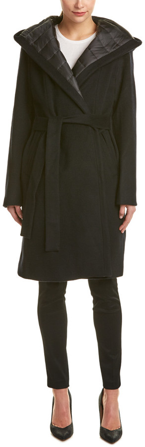 Dawn Levy Paige Wool-Blend Wrap Coat - ShopStyle