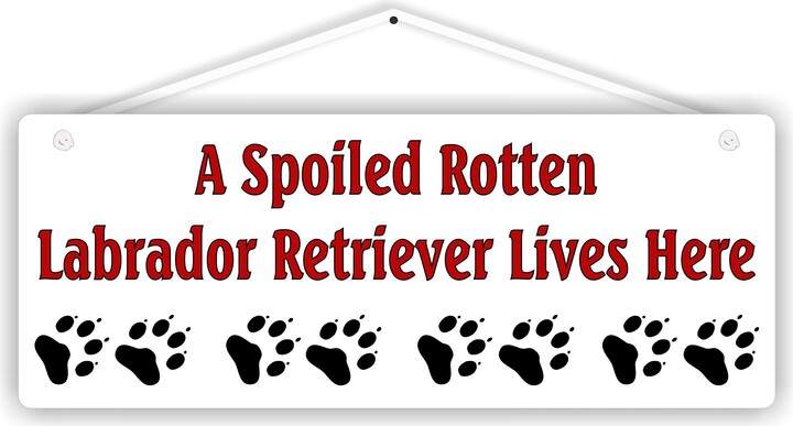 Etsy A Spoiled Rotten Labrador Retriever Lives Here. 3.5" X 9" Solid ...