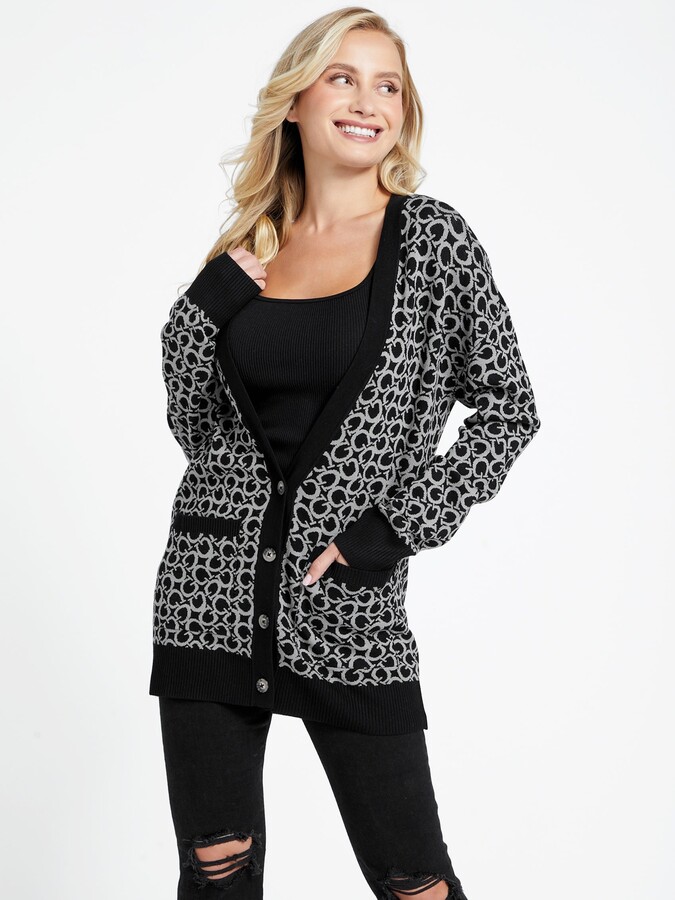 Guess Factory Eco Gianna Logo Cardigan - ShopStyle