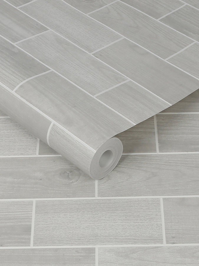 Contour Wooden Grey Tile Wallpaper - ShopStyle Decor