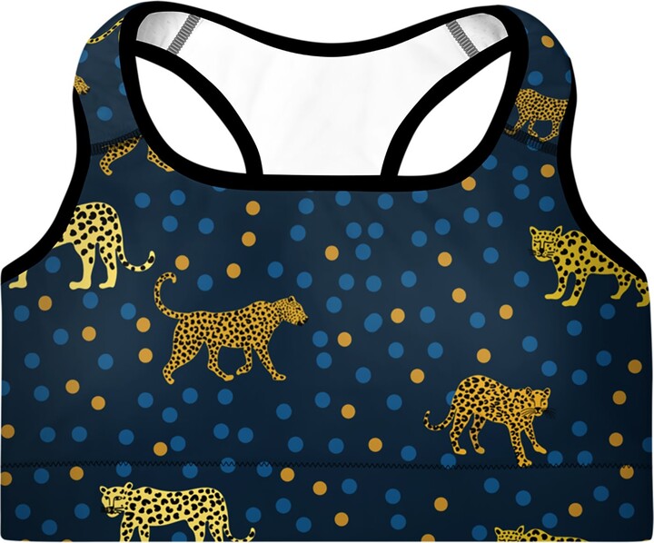 Jessie Zhao New York Women's Blue Sports Bra In Leopards Land - ShopStyle