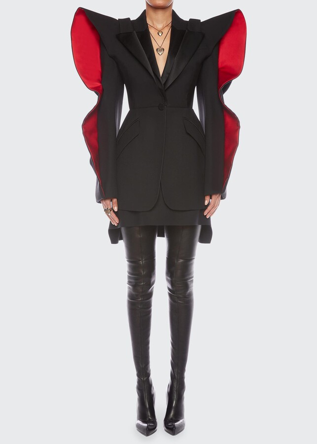 Alexander McQueen Heart-Sleeve Wool-Blend Jacket - ShopStyle