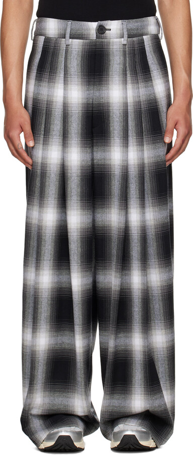 LU'U DAN Black & White Check Trousers - ShopStyle Pants