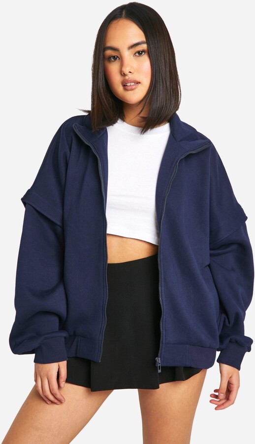 boohoo Shoulder Detail Bomber Jacket - ShopStyle
