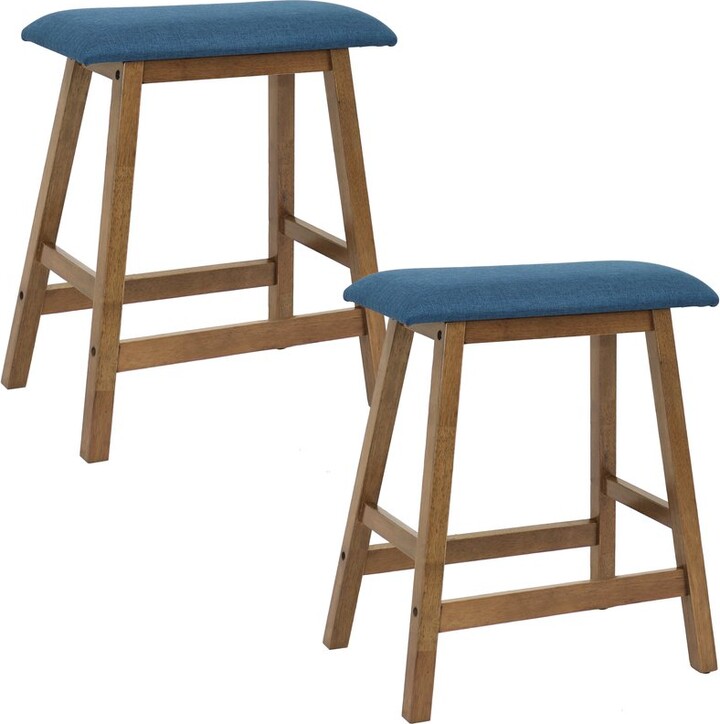 Sunnydaze Decor Sunnydaze Wood Counter-Height Stool with Cushion ...