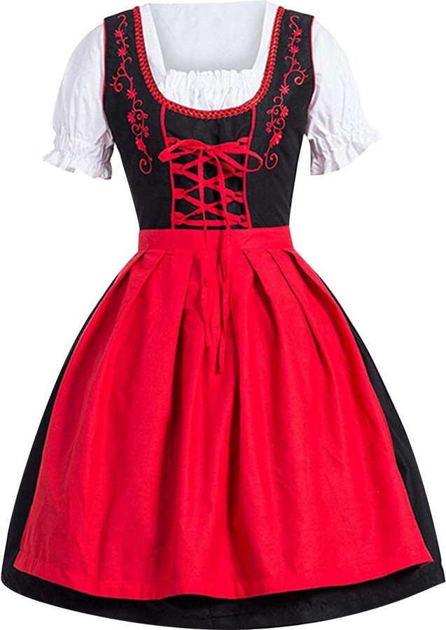 Generic Costume Dress Women's Stage Costume Dress Dirndl Short Costumes ...