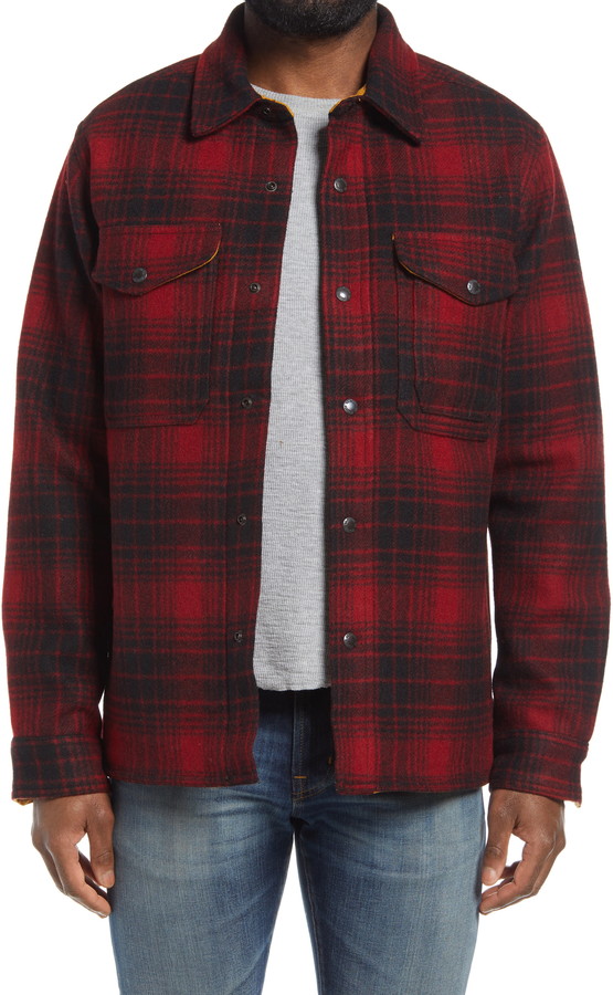 Filson Mackinaw Plaid Wool Flannel Shirt Jacket - ShopStyle