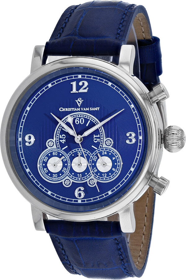 Christian Van Sant Men's Blue dial Watch - ShopStyle