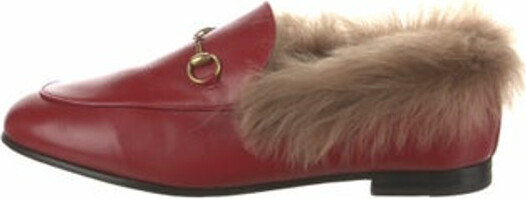 Gucci Fur Trim Mules - ShopStyle