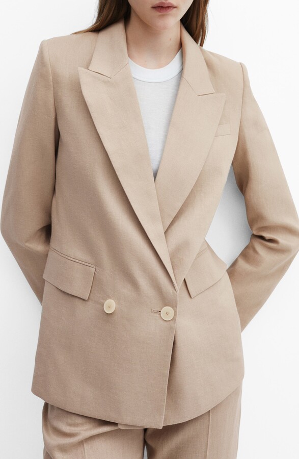 MANGO Margo Linen Blazer - ShopStyle