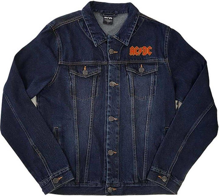 AC/DC About To Rock Back Print Denim Jacket - ShopStyle