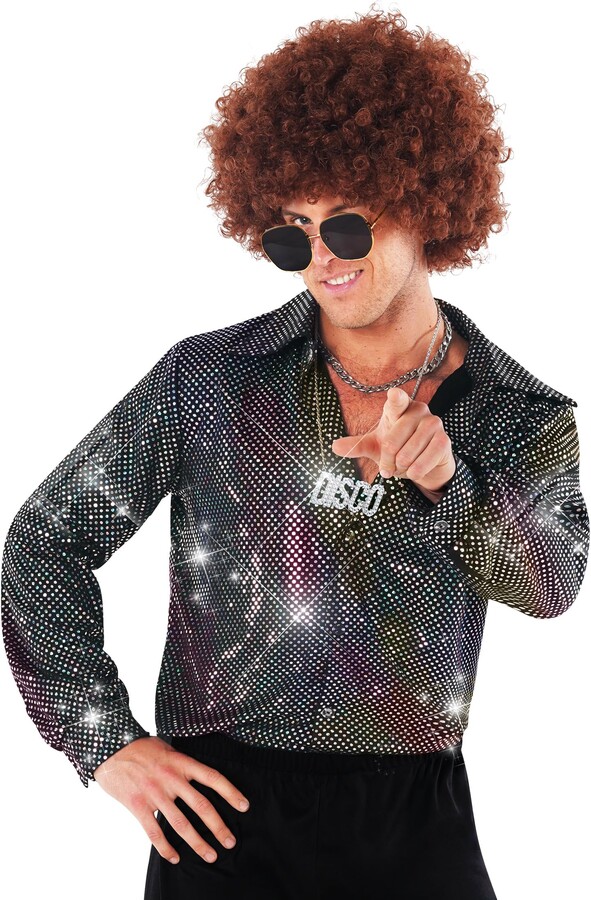 Morph Disco Shirt Mens 70s Fancy Dress Mens 70s Costume Disco Costume ...