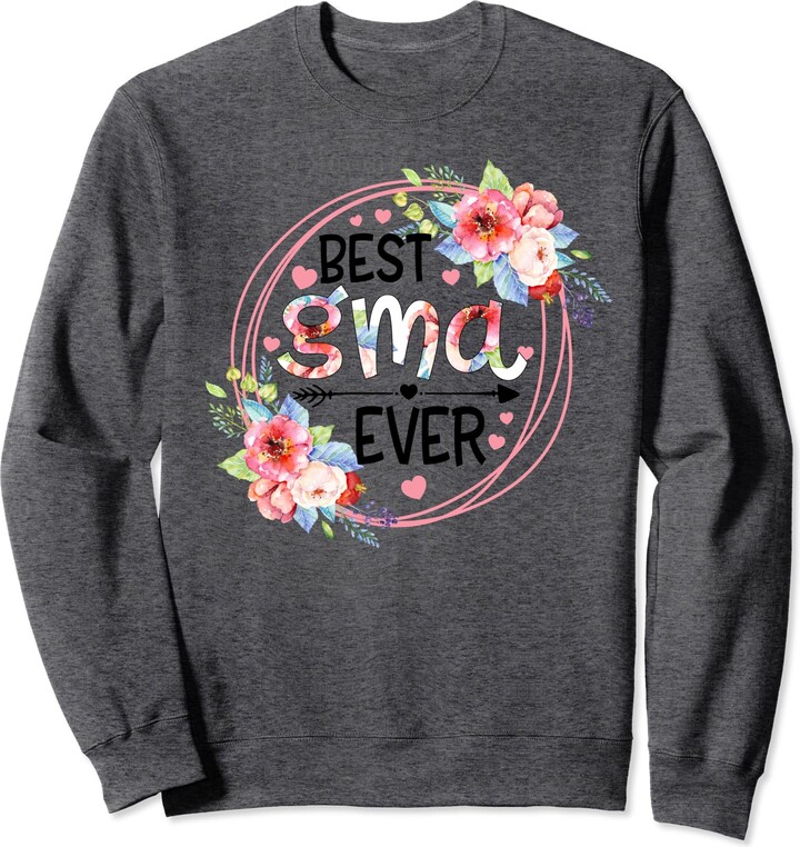 Womens Best Gma Ever Announcement Mothers Day Grandparents Sweatshirt ...