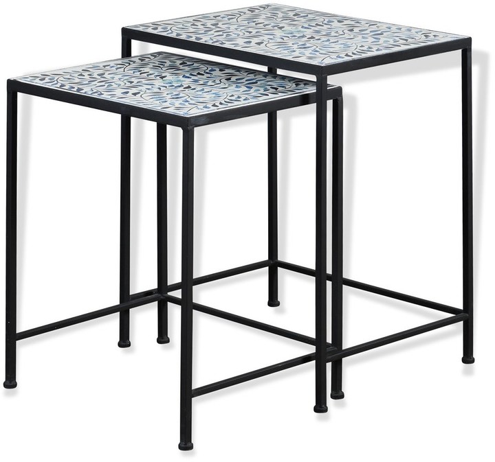 StyleCraft Home Collection StyleCraft Kai Blue and White Patterned ...