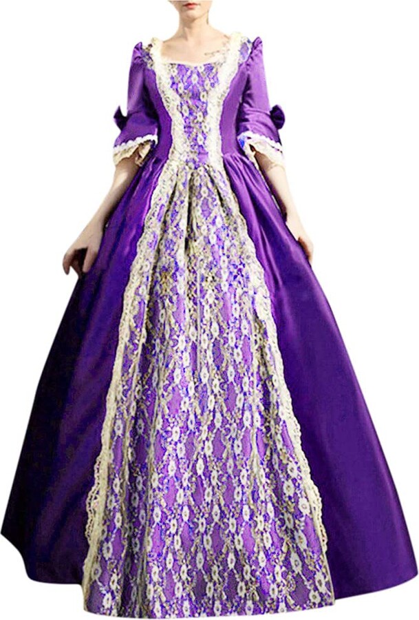 AMhomely Women's Victorian Rococo Dress Inspiration Maiden Costume ...