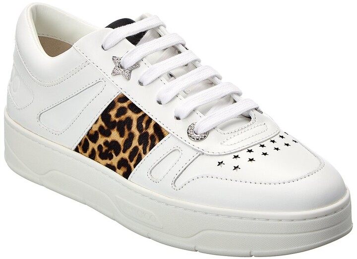 Jimmy Choo Hawaii/F Leather & Haircalf Sneaker - ShopStyle Trainers & Athletic Shoes