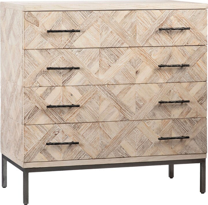 Karina Living Lilith Reclaimed Elm and Iron 41-inch High 4-Drawer ...