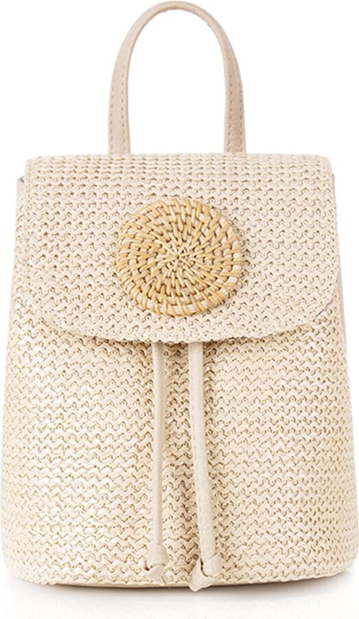 NICOLE & DORIS Women Straw Backpack Woven Backpacks Handbag Boho ...