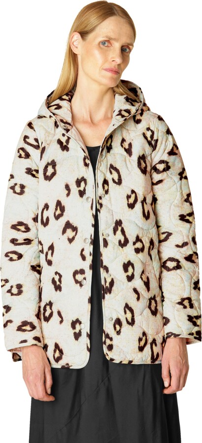 Ilse Jacobsen Hornbæk Leopard Print Quilted Hooded Jacket - ShopStyle