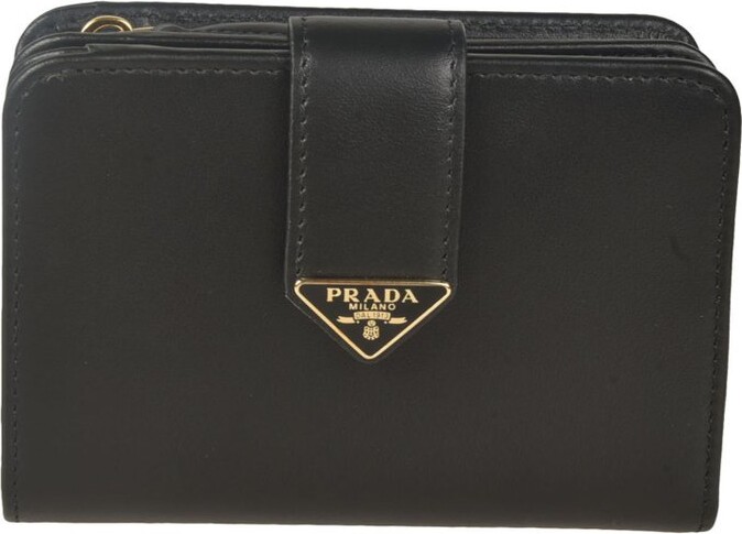 Prada Logo-Triangle Bi-Fold Wallet - ShopStyle