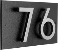 Whitehall Products Floating Stand-Off 2-Number Horizontal Sign, Black ...