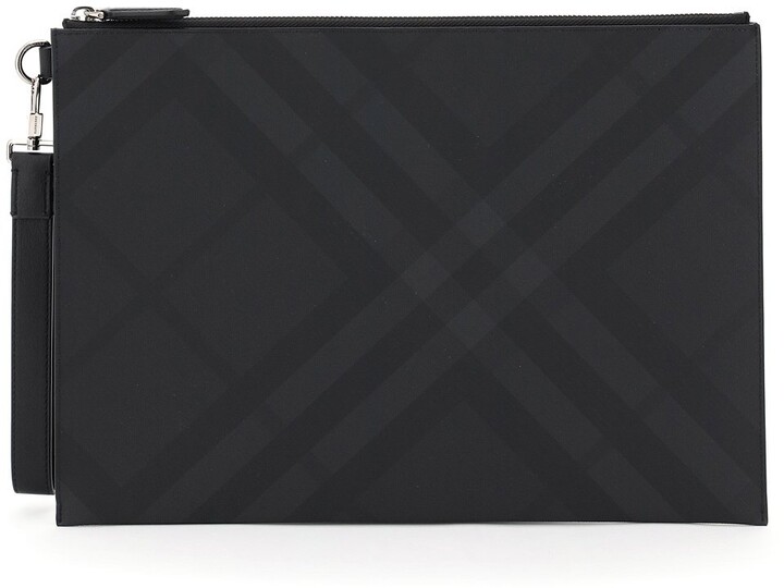 Burberry Large London Check Zip Pouch - ShopStyle Bags