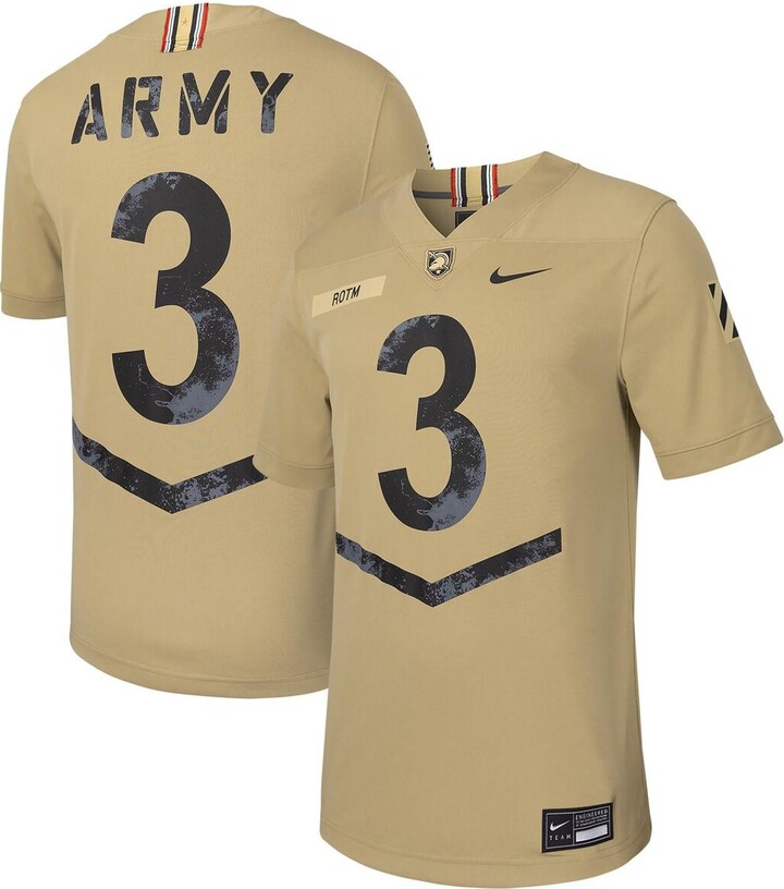 Nike Men's #3 Tan Army Black Knights 2023 Rivalry Collection ...