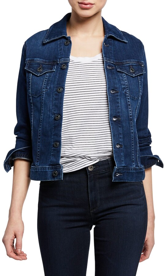 AG Jeans Robyn Button-Front Denim Jacket - ShopStyle