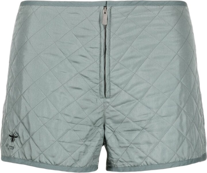 Christian Dior Pre-Owned Quilted Zip-Front Shorts - ShopStyle