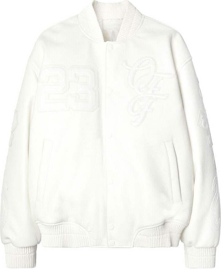 Off-White Leather Jackets - ShopStyle