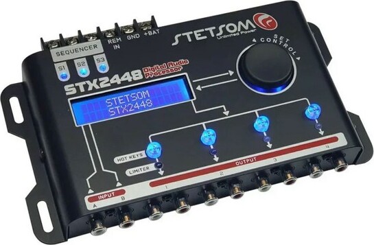 Stetsom STX2448 DSP 4 Channel Crossover and Equalizer Signal Processor ...