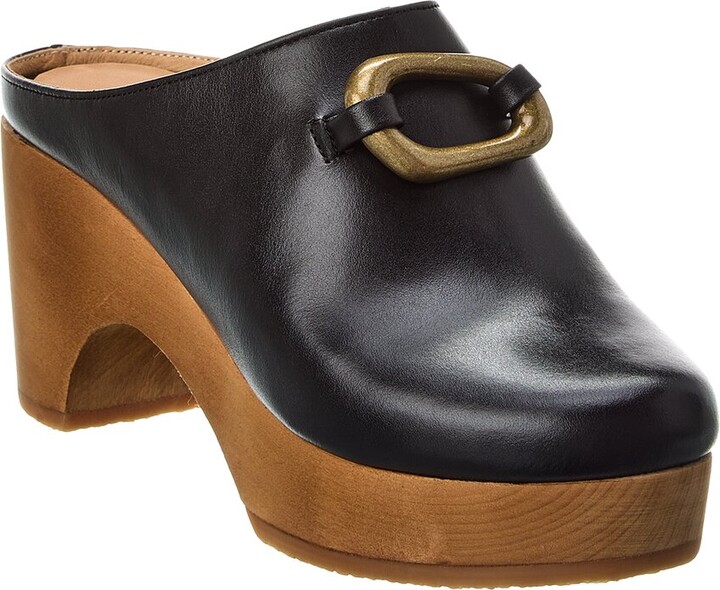 Frame Denim Le Ione Leather Clog - ShopStyle