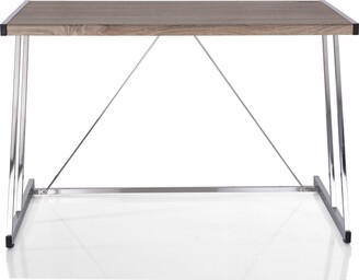 NINEDIN Z Shape Frame Computer Desk w/ USB interface Workstation Desk ...