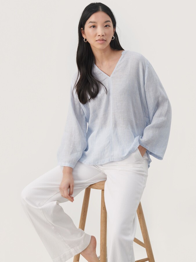 Part Two Gertha Windsurfer Stripe Linen Blouse - ShopStyle Tops