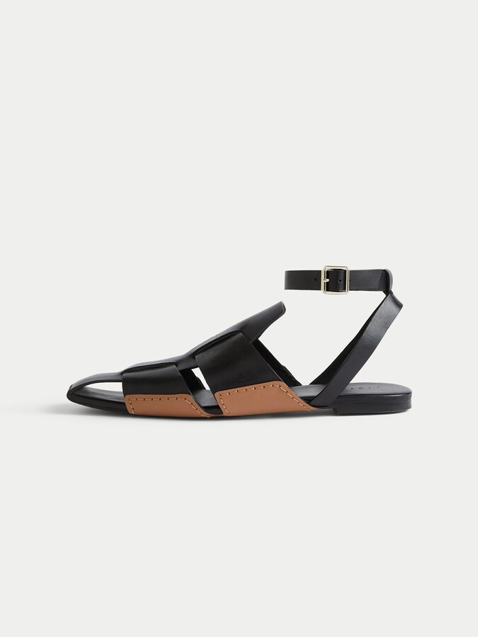 JigsawJigsaw Sutton Leather Woven Sandal - ShopStyle