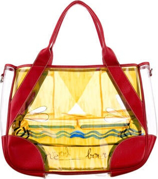 Prada Cinghiale-Trimmed PVC Tote - ShopStyle