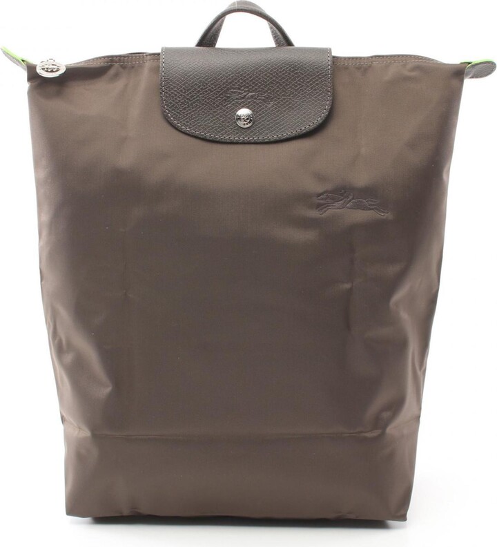Longchamp Nylon Leather Backpack (Pre-Owned) - ShopStyle