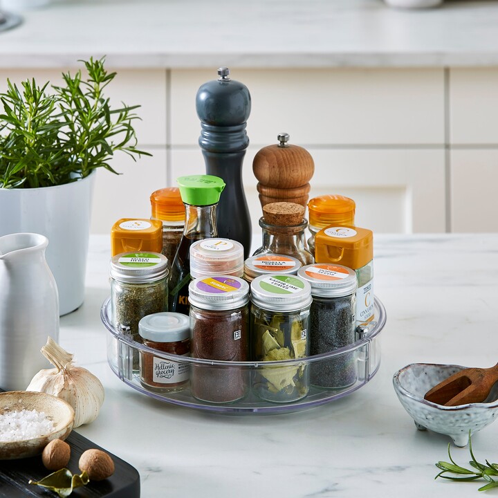 Dunelm Tiered Turntable Storage Rack Clear - ShopStyle