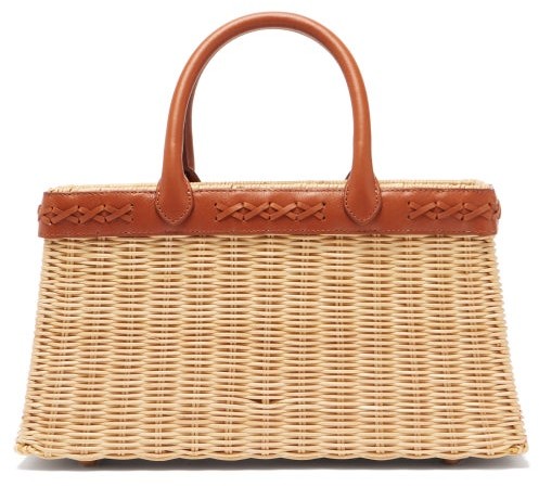 Sparrows Weave - The Tote Wicker And Leather Basket Bag - Tan - ShopStyle